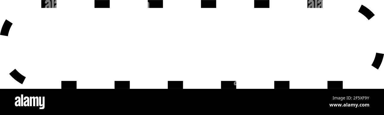 Dashed line border and frame vector element — Stock vector illustration ...