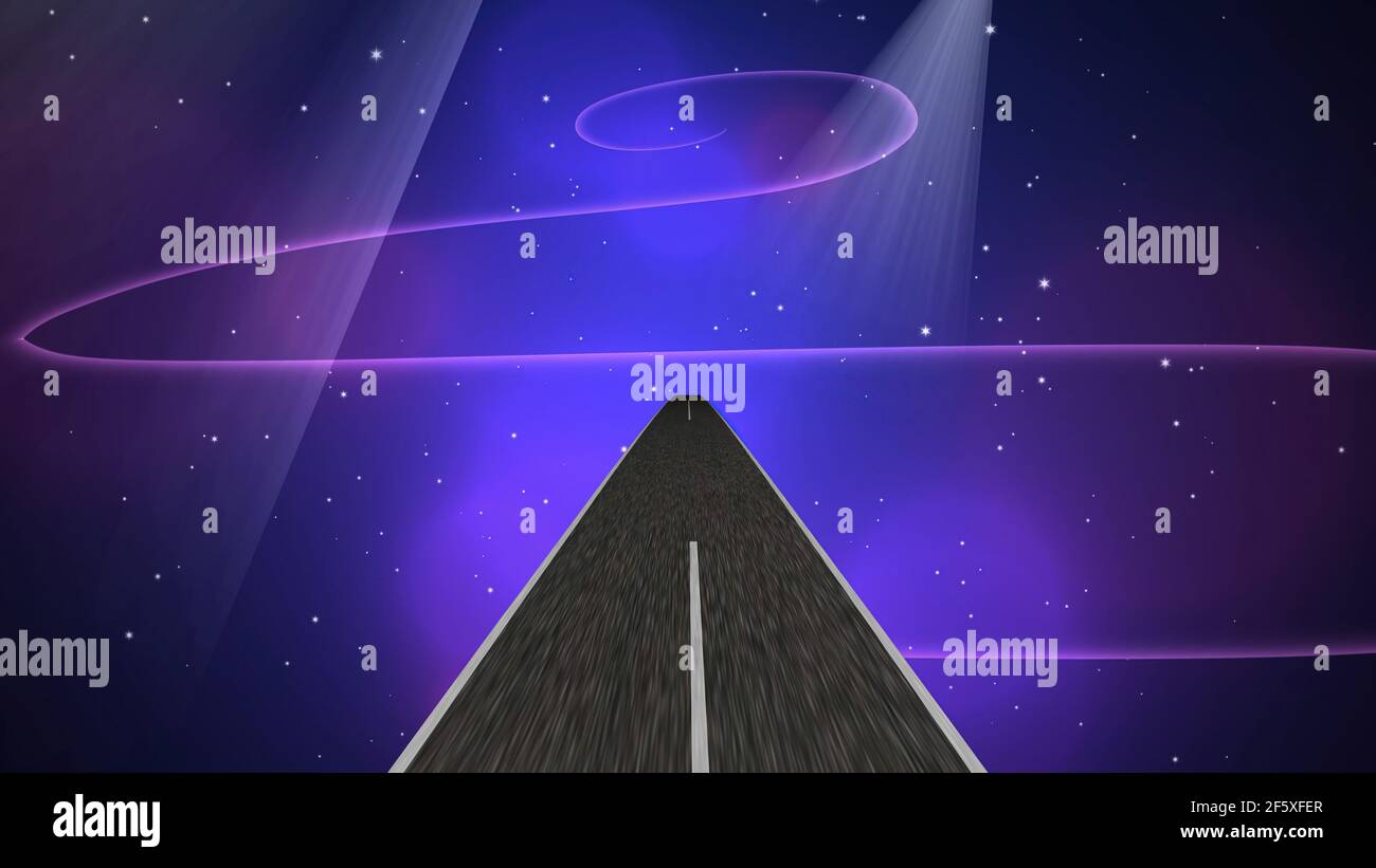 Driving into the world of fantasy and illusion Stock Photo - Alamy