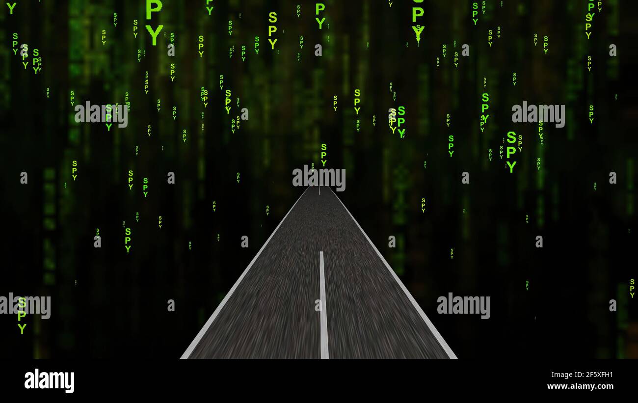 Driving into the spy net world Stock Photo - Alamy