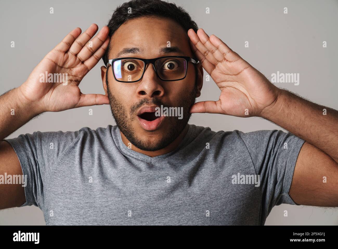 Asian unshaven scared man hi-res stock photography and images - Alamy