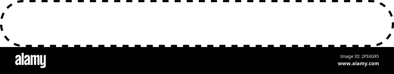 Dashed line border and frame vector element — Stock vector illustration ...