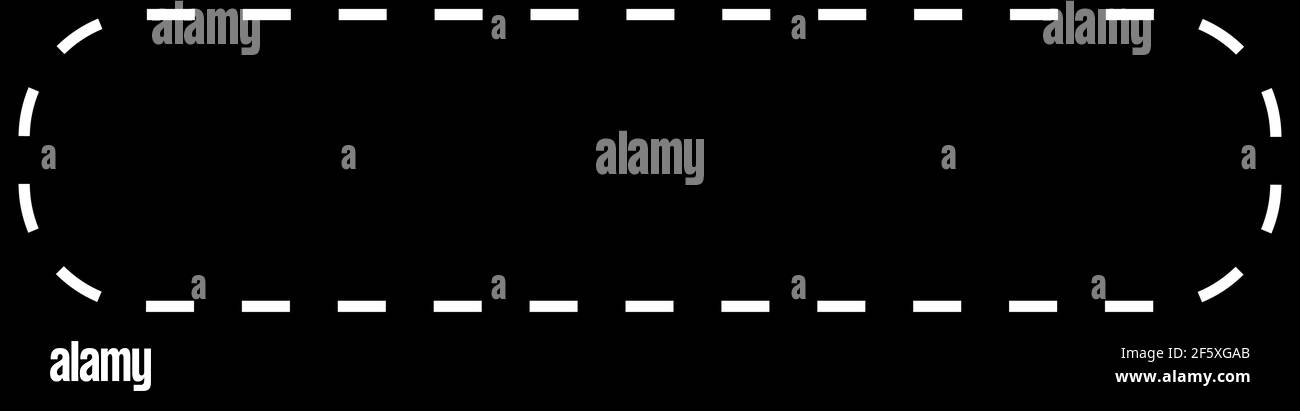 Dashed line border and frame vector element — Stock vector illustration ...