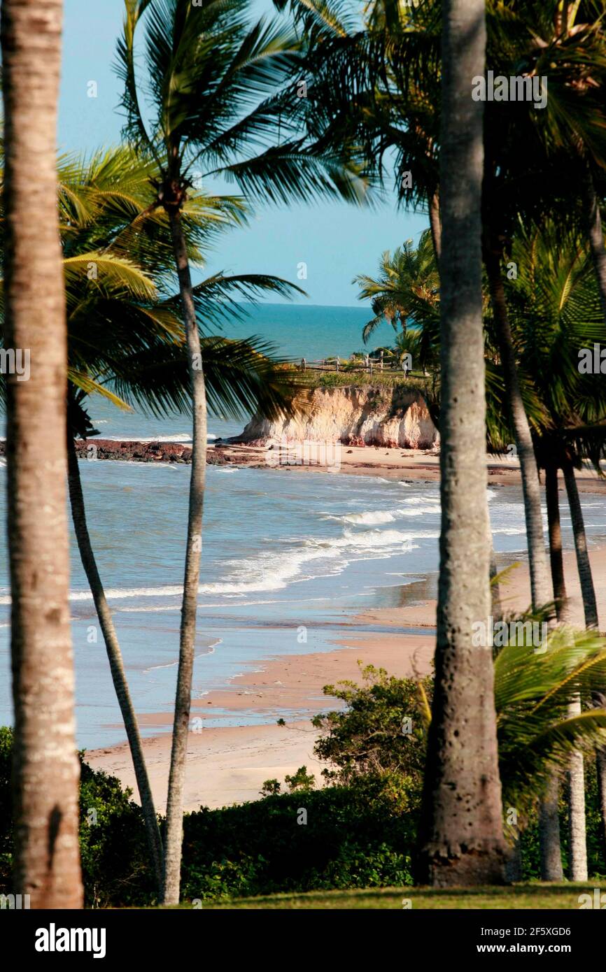 prado, bahia / brazil - august 5, 2008: view of the beach in the ...