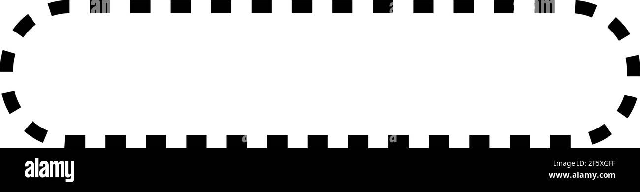 Dashed line border and frame vector element — Stock vector illustration ...