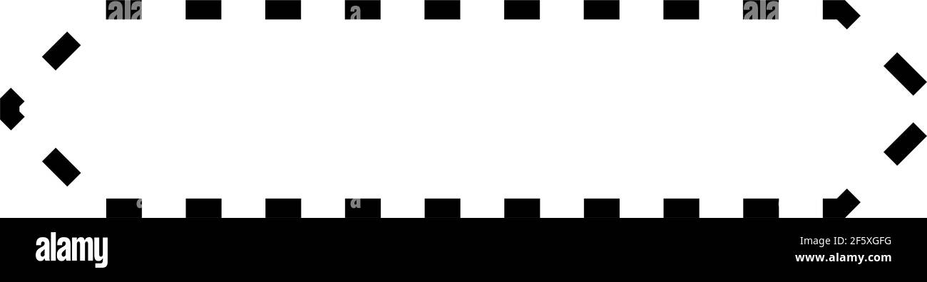 Dashed line border and frame vector element — Stock vector illustration ...