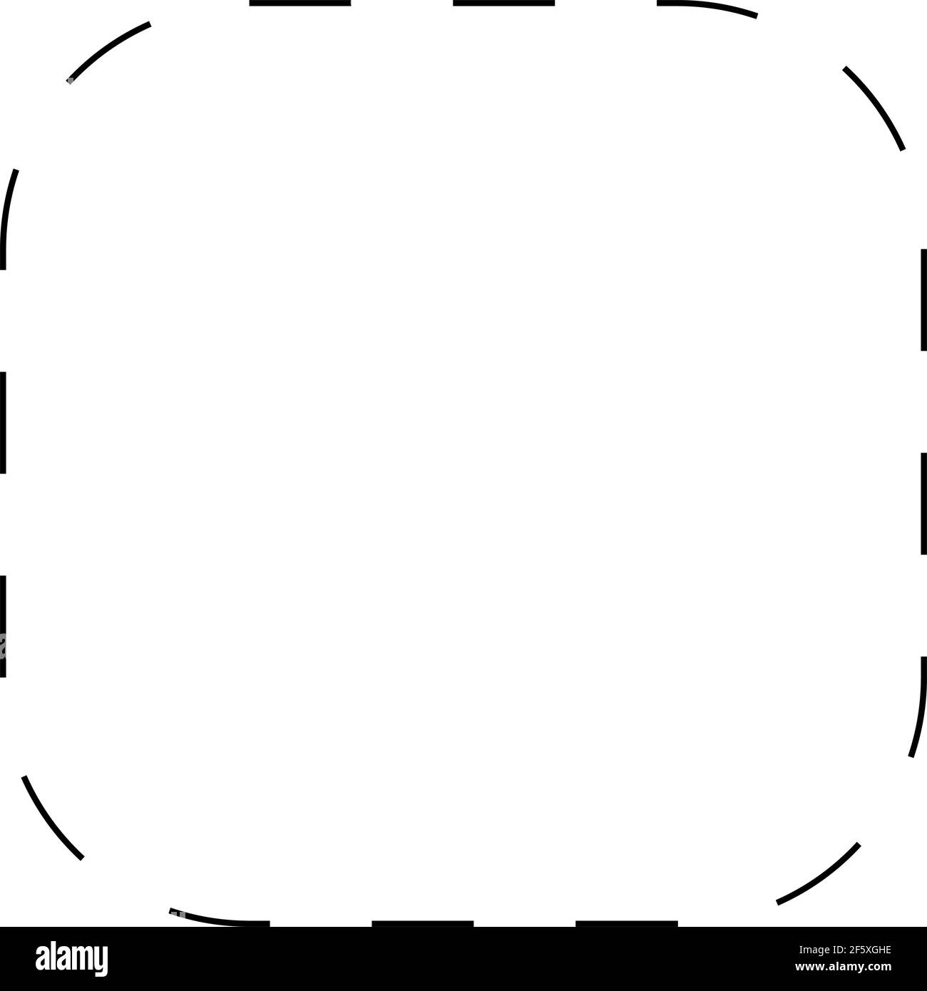 Dashed Line Border And Frame Vector Element — Stock Vector Illustration