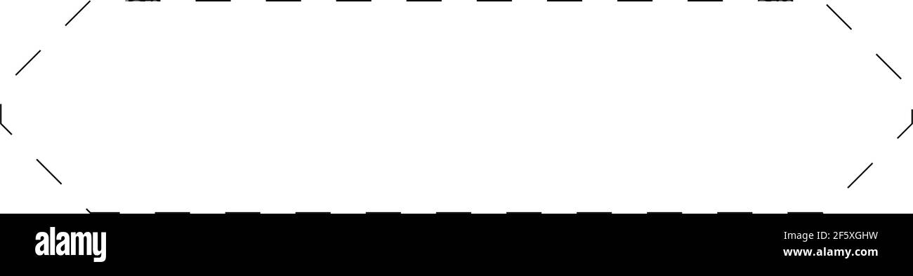 Dashed line border and frame vector element — Stock vector illustration ...