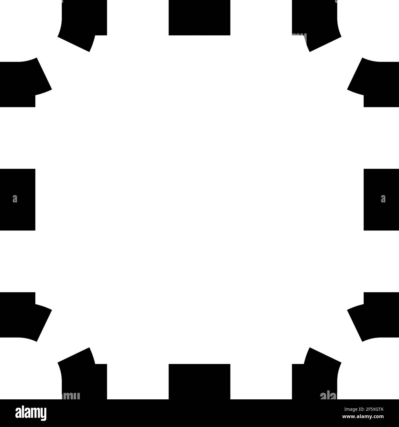 Dashed Line Border And Frame Vector Element — Stock Vector Illustration