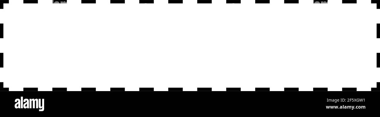 Dashed line border and frame vector element — Stock vector illustration ...