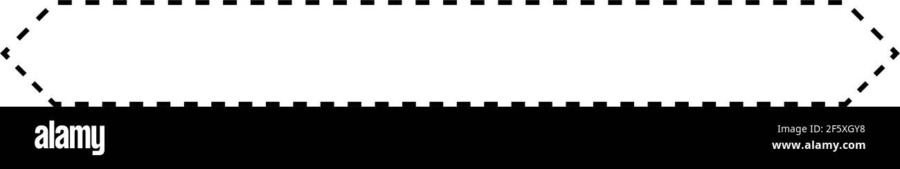 Dashed line border and frame vector element — Stock vector illustration ...