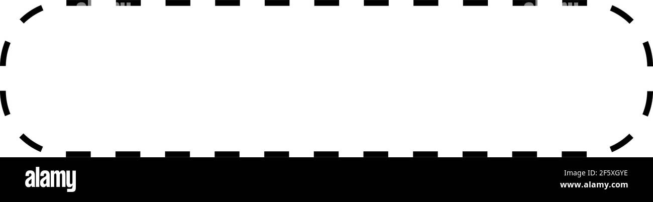 Dashed line border and frame vector element — Stock vector illustration ...