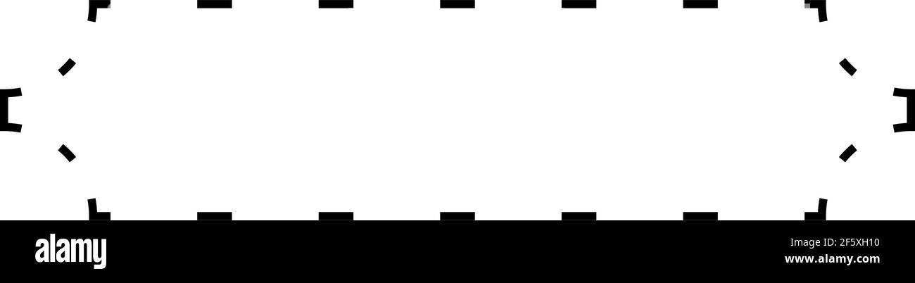 Dashed line border and frame vector element — Stock vector illustration ...