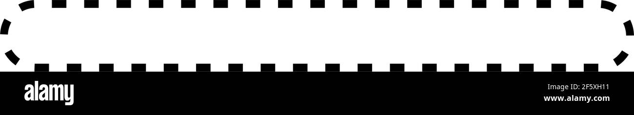 Dashed line border and frame vector element — Stock vector illustration ...