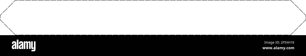 Dashed line border and frame vector element — Stock vector illustration ...