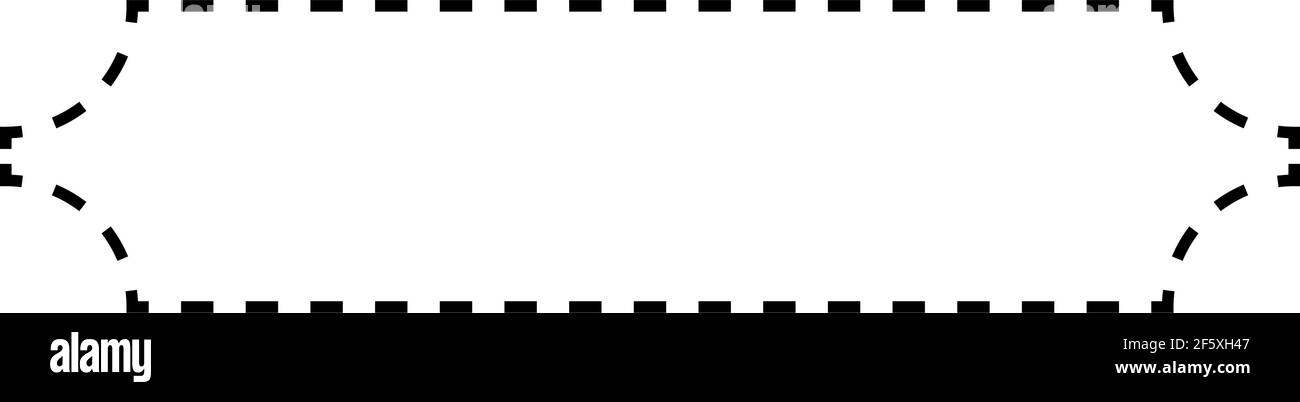 Dashed line border and frame vector element — Stock vector illustration ...