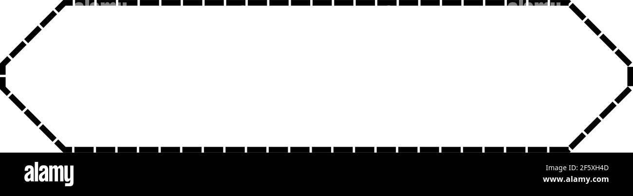 Dashed line border and frame vector element — Stock vector illustration ...