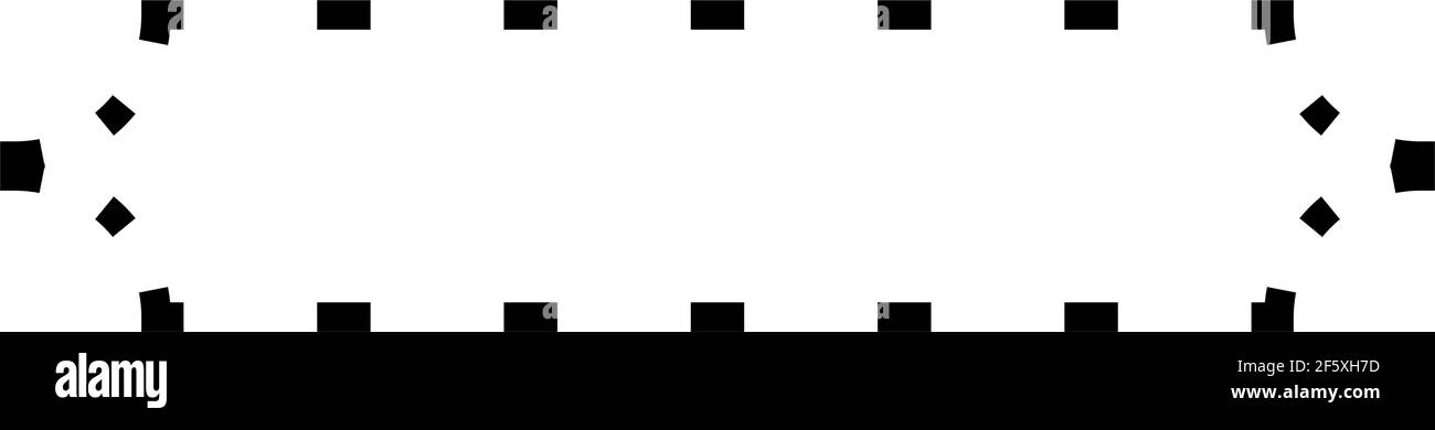 Dashed line border and frame vector element — Stock vector illustration ...