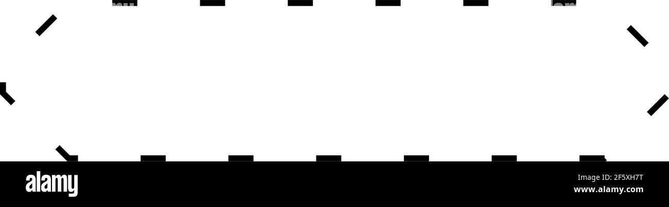 Dashed line border and frame vector element — Stock vector illustration ...