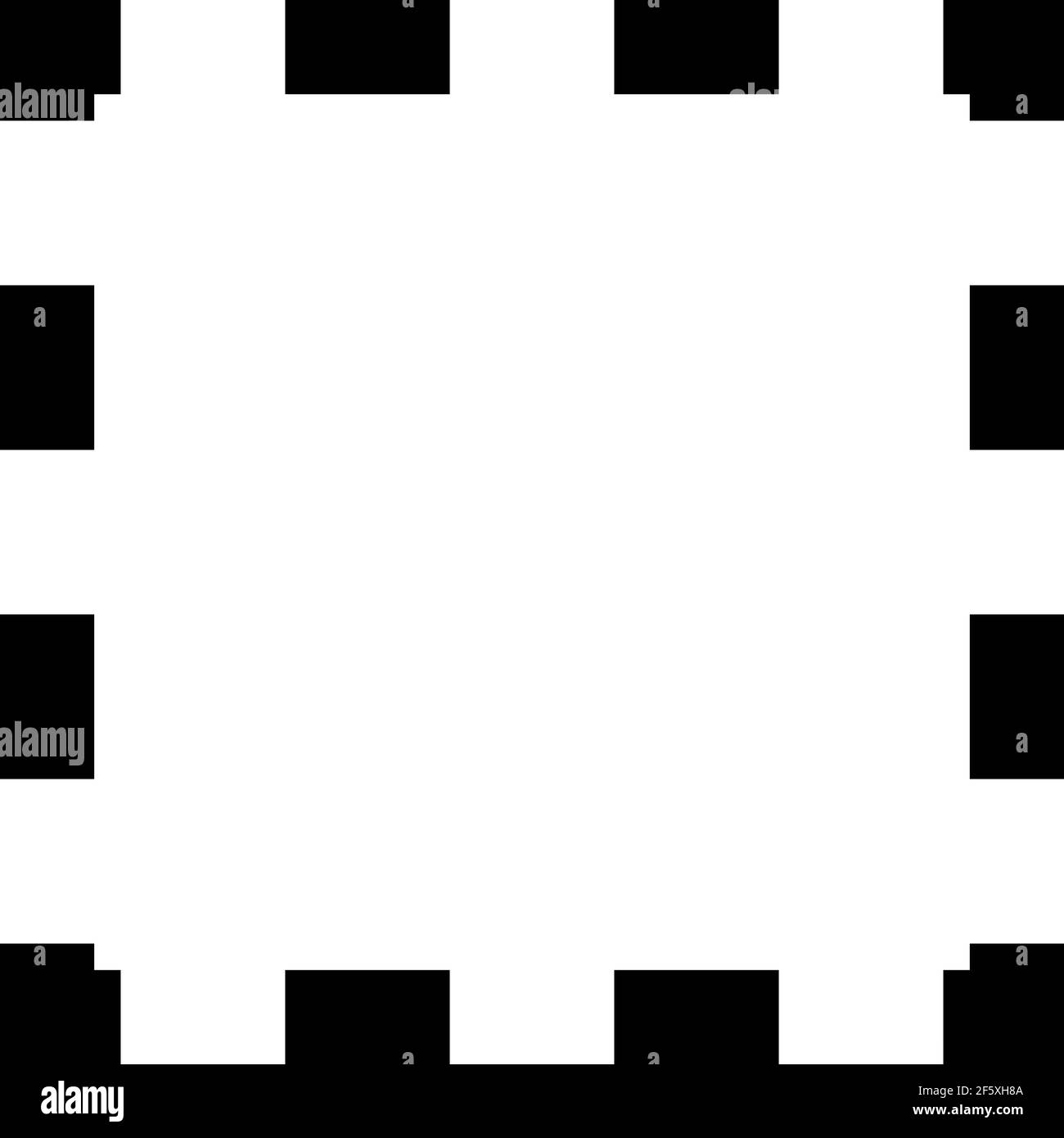 Dashed line border and frame vector element — Stock vector illustration ...