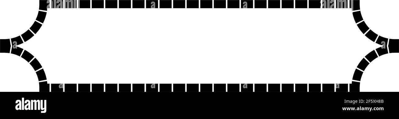 Dashed line border and frame vector element — Stock vector illustration ...