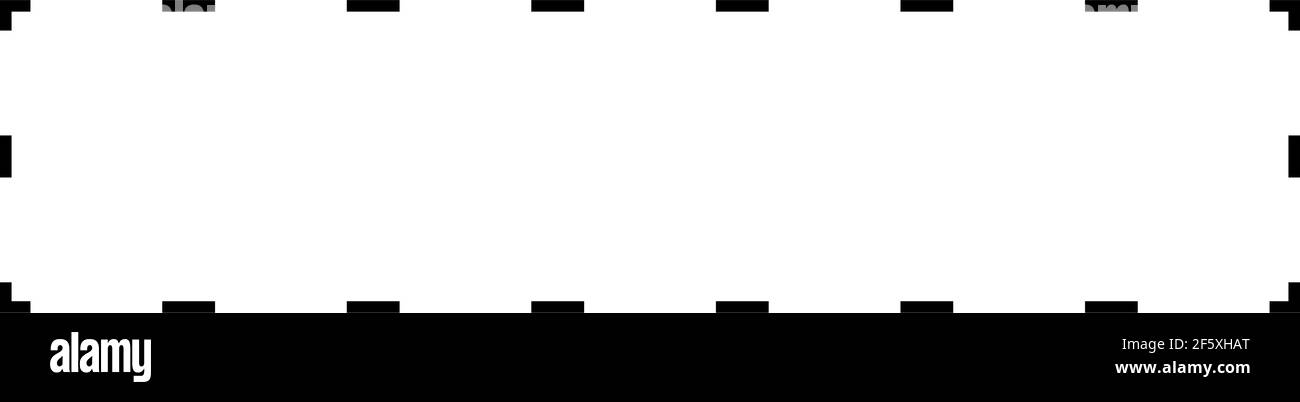 Dashed line border and frame vector element — Stock vector illustration ...