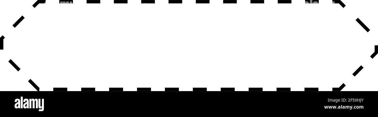 Dashed line border and frame vector element — Stock vector illustration ...