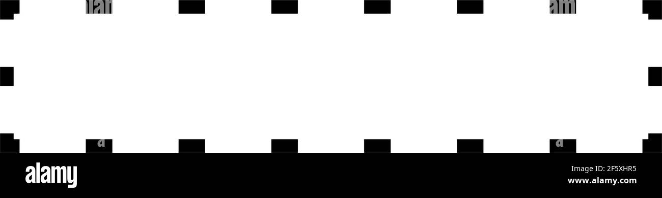 Dashed line border and frame vector element — Stock vector illustration ...