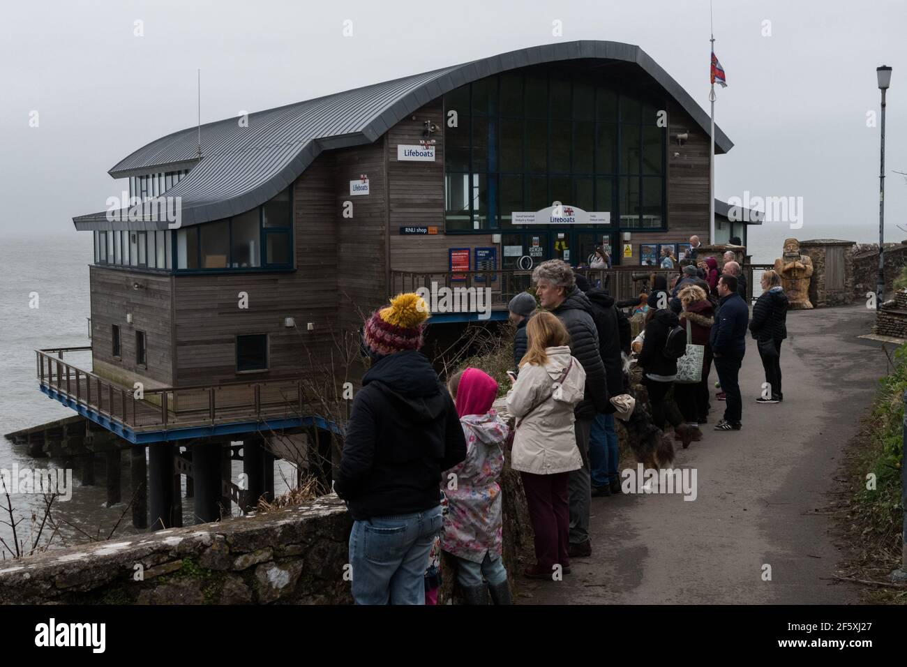 Tenby, Pembrokeshire, West Wales, UK. 28 March 2021. An Arctic Walrus ...
