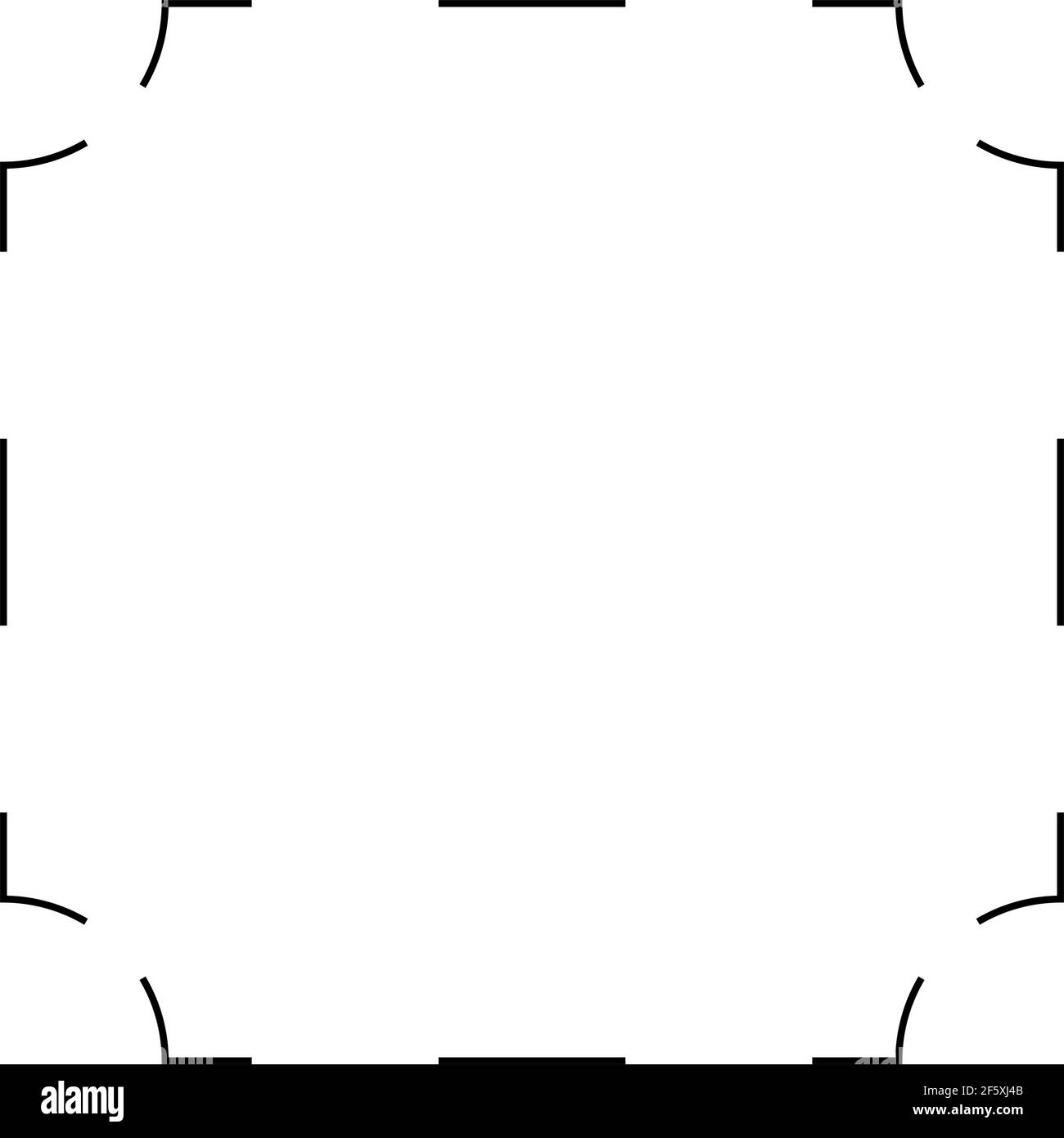 Dashed line border and frame vector element — Stock vector illustration ...