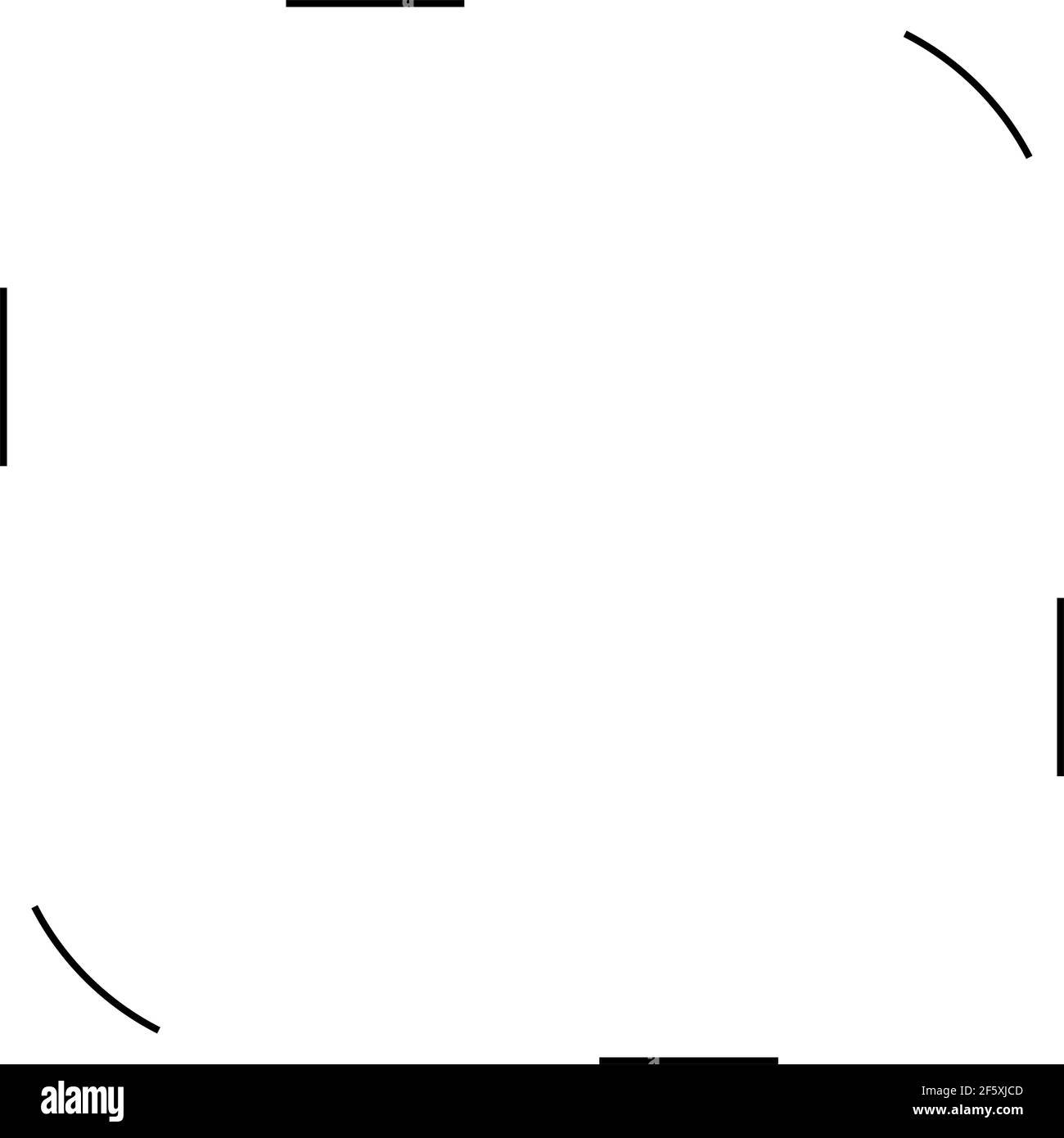 Dashed line border and frame vector element — Stock vector illustration ...