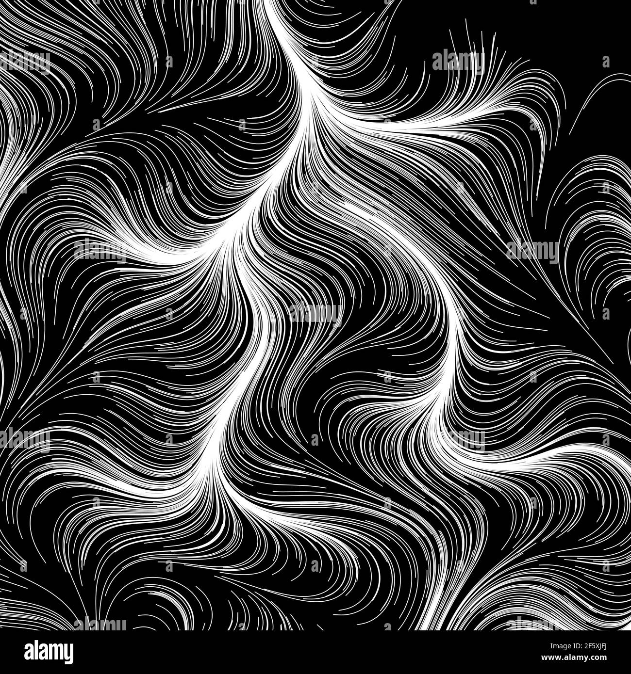 Abstract render of random wavy, curvy, writhe lines design element ...
