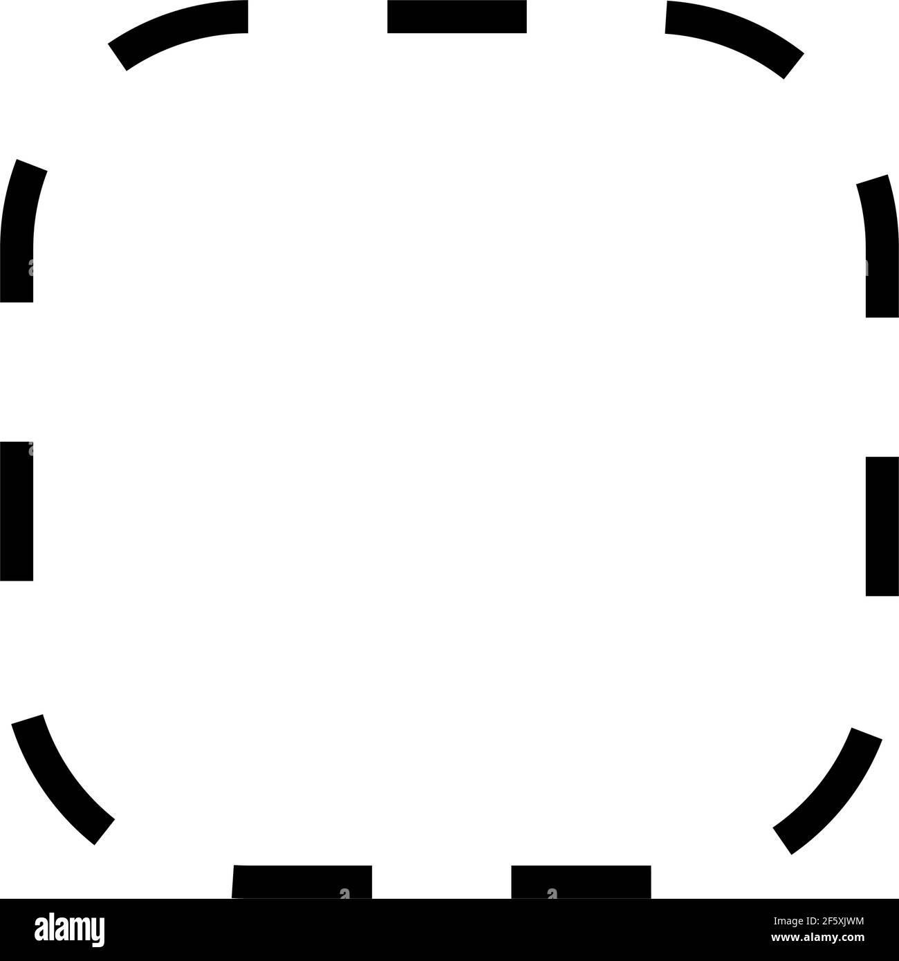 Dashed line border and frame vector element — Stock vector illustration ...