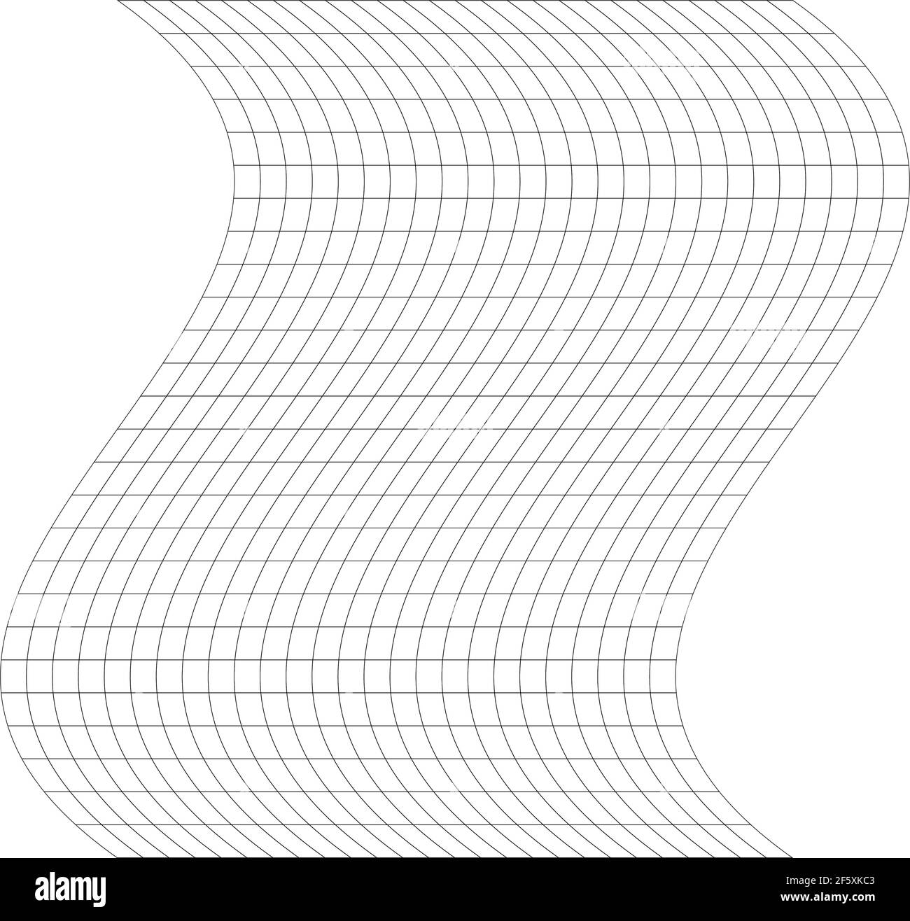 Grid, mesh with deform, distort effect. Abstract vector element — Stock ...