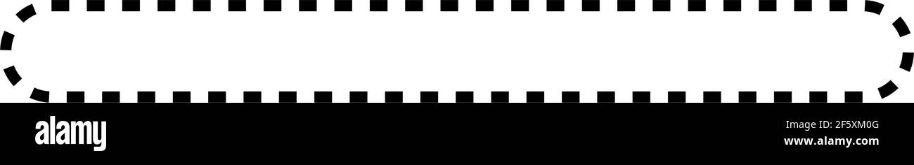 Dashed line border and frame vector element — Stock vector illustration ...