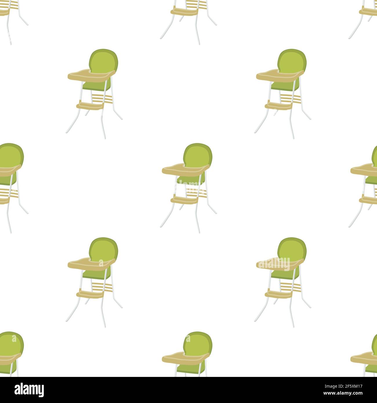 Illustration on theme colorful modern child high chair for baby feeding ...