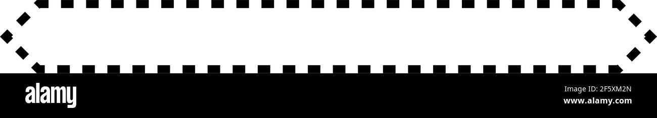 Dashed line border and frame vector element — Stock vector illustration ...