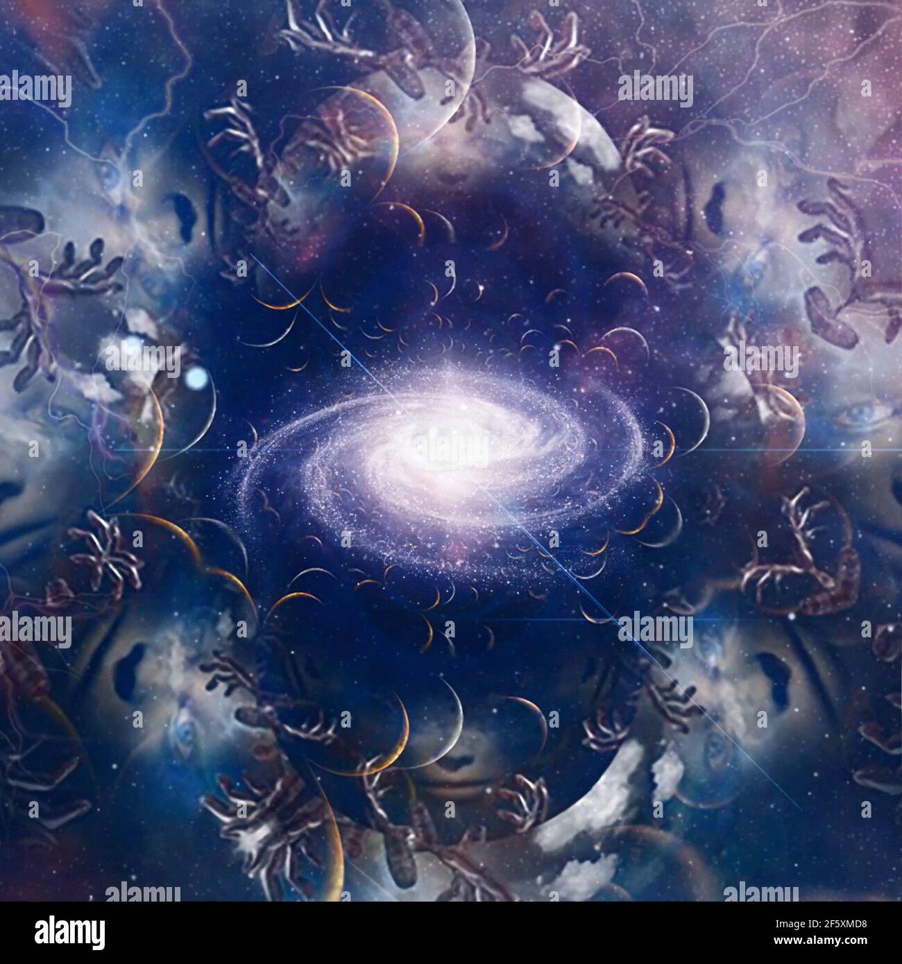Eye in space. Spiritual composition Stock Photo - Alamy
