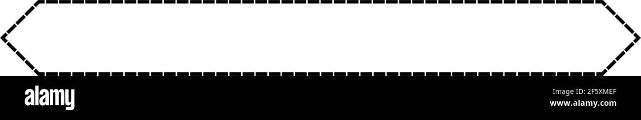 Dashed line border and frame vector element — Stock vector illustration ...