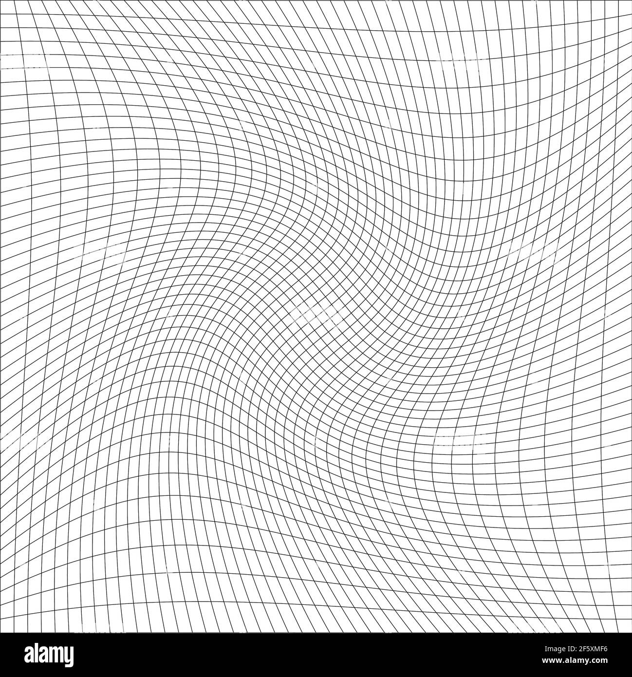 Grid, mesh with deform, distort effect. Abstract vector element — Stock ...