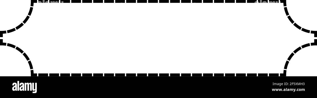 Dashed line border and frame vector element — Stock vector illustration ...