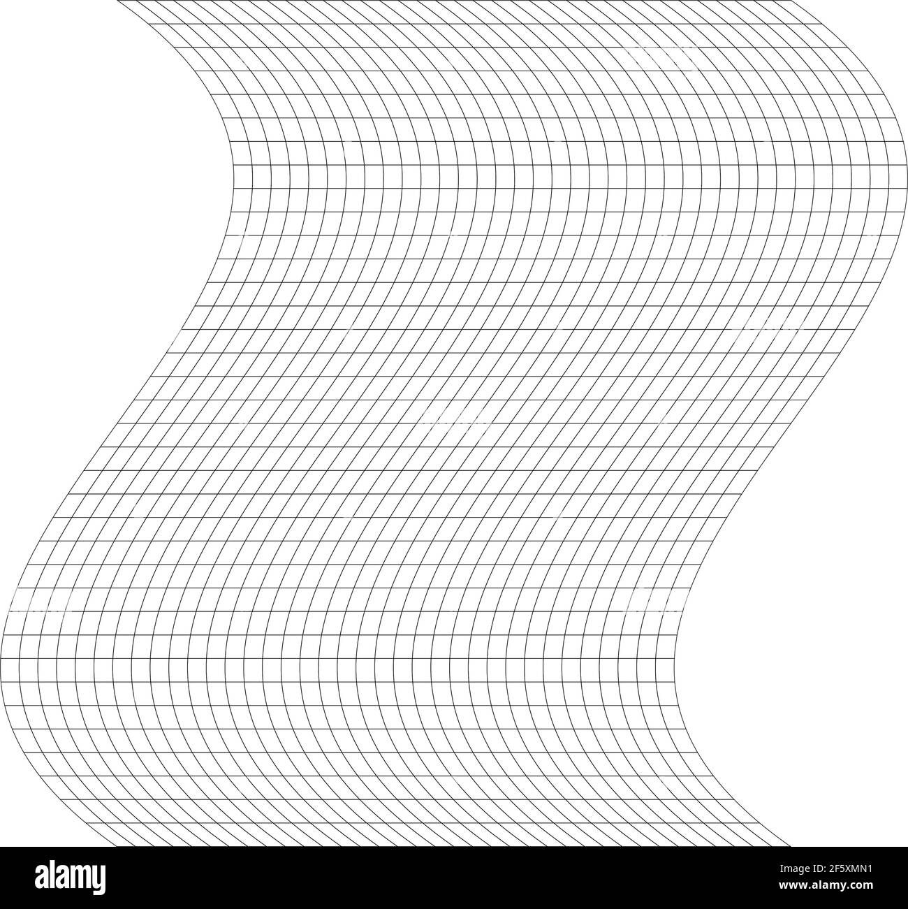 Grid, mesh with deform, distort effect. Abstract vector element — Stock ...