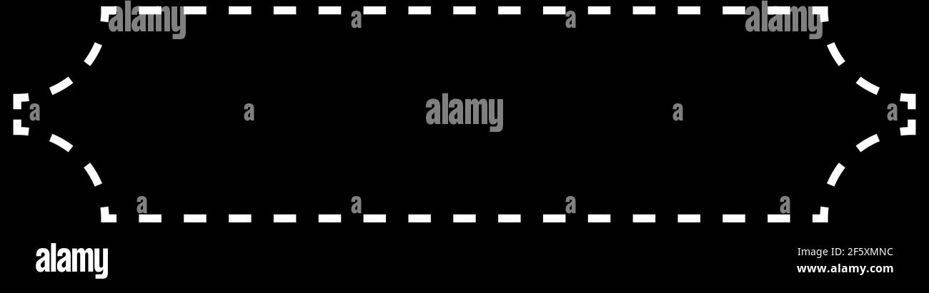 Dashed line border and frame vector element — Stock vector illustration ...
