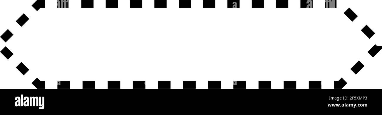 Dashed line border and frame vector element — Stock vector illustration ...