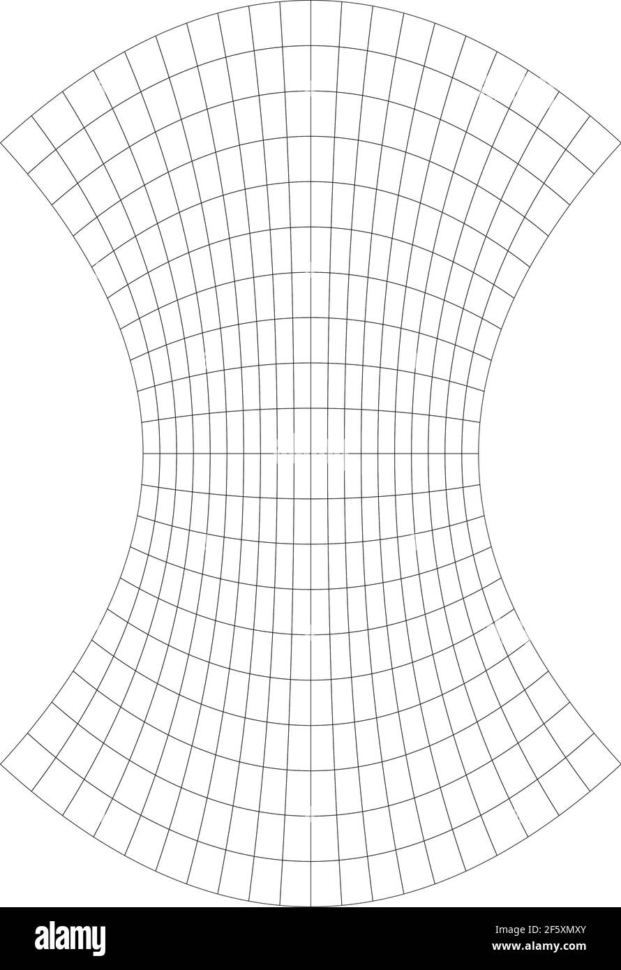 Grid, mesh with deform, distort effect. Abstract vector element — Stock ...