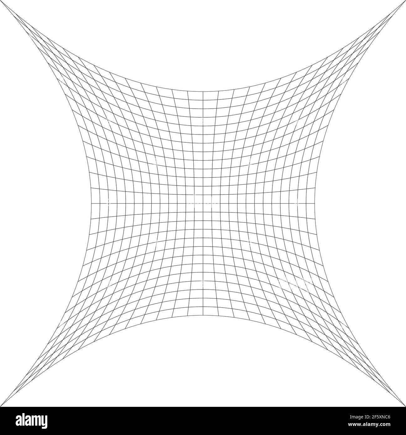 Grid, mesh with deform, distort effect. Abstract vector element — Stock ...