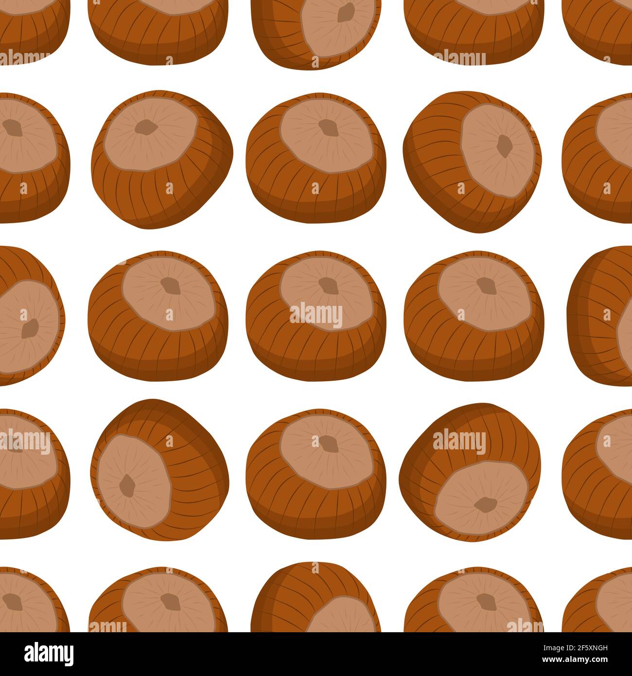 Illustration on theme big pattern identical types hazelnut, nut equal ...