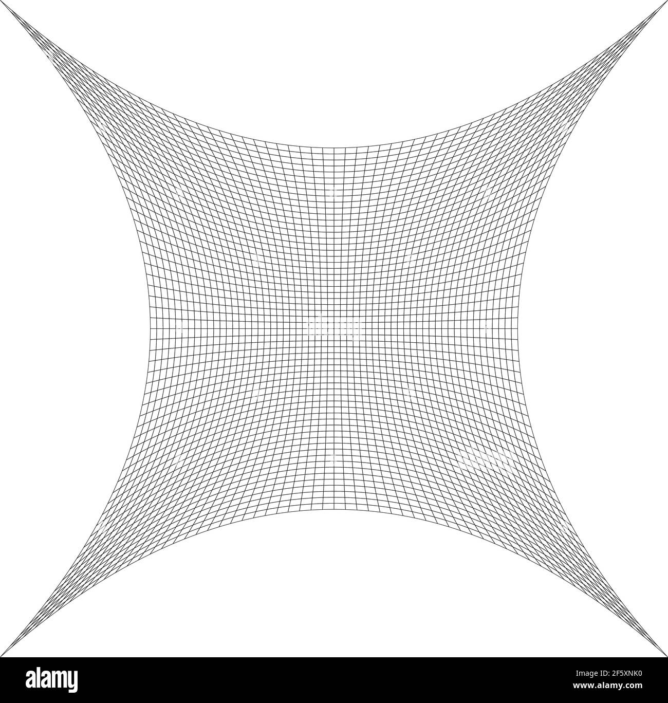 Grid, mesh with deform, distort effect. Abstract vector element — Stock ...