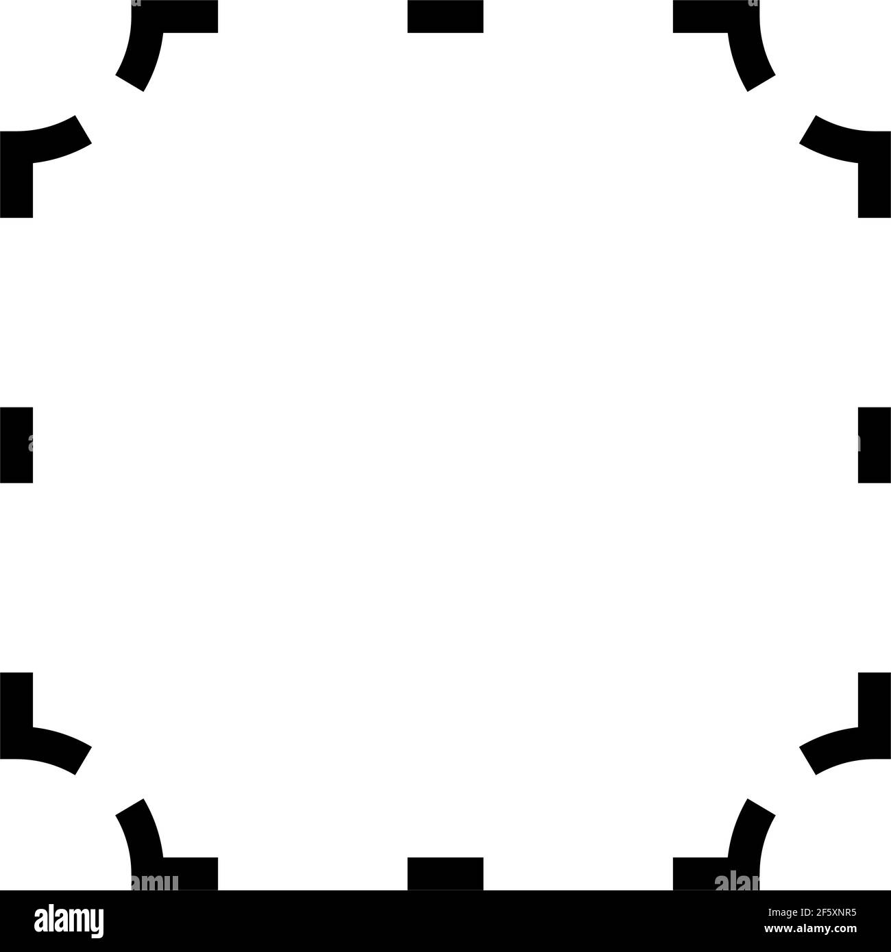 Dashed line border and frame vector element — Stock vector illustration ...