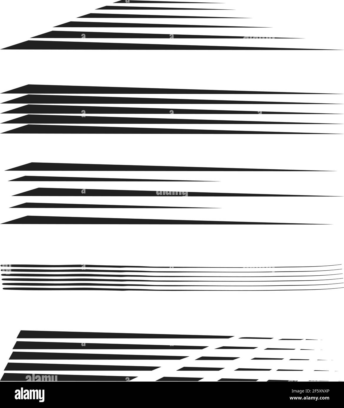 Set of dynamic, energetic brushes, brushstrokes design. Comic effect ...