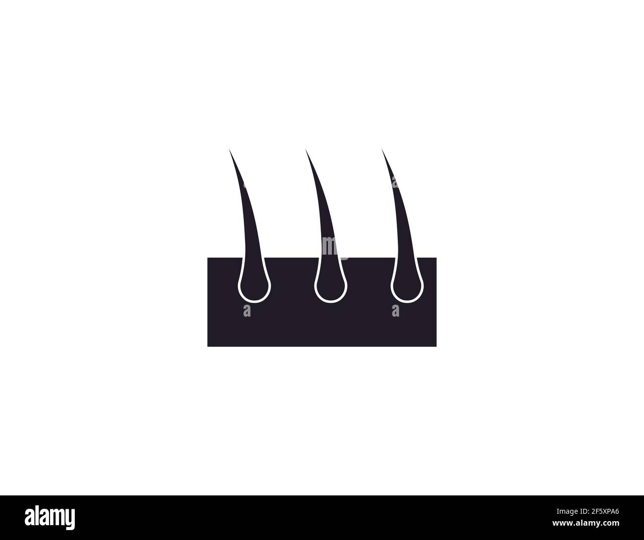 Vector illustration. Hair, hair follicles root icon Stock Vector Image ...
